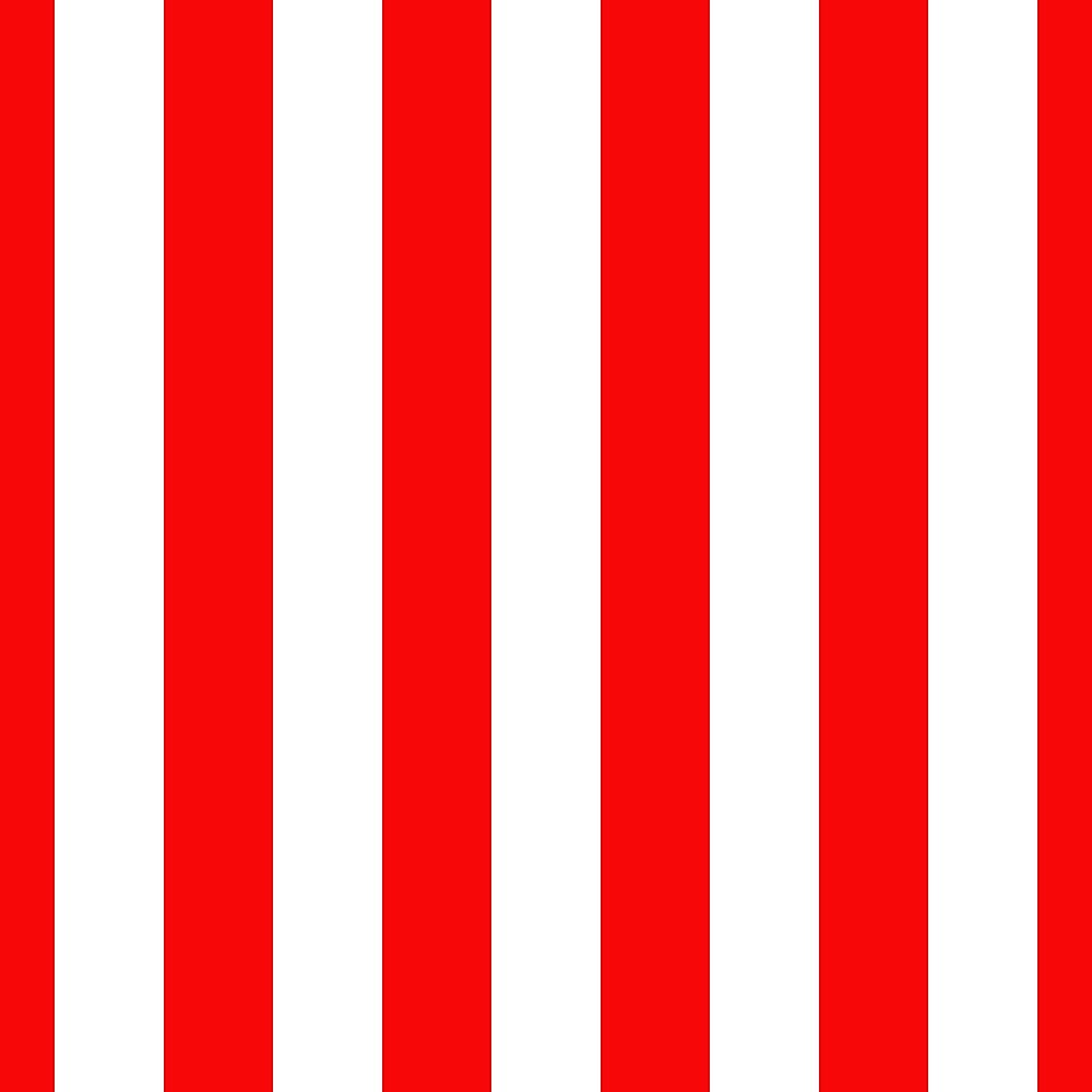 "Large Bright Valentine Red and White Vertical Cabana Tent Stripes" by ...