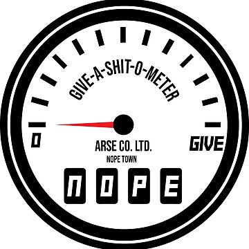 "Give a shit o meter – whatever" Poster for Sale by alltheprints ...