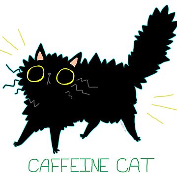 "Caffeine Cat" Sticker for Sale by koolaid-girl | Redbubble