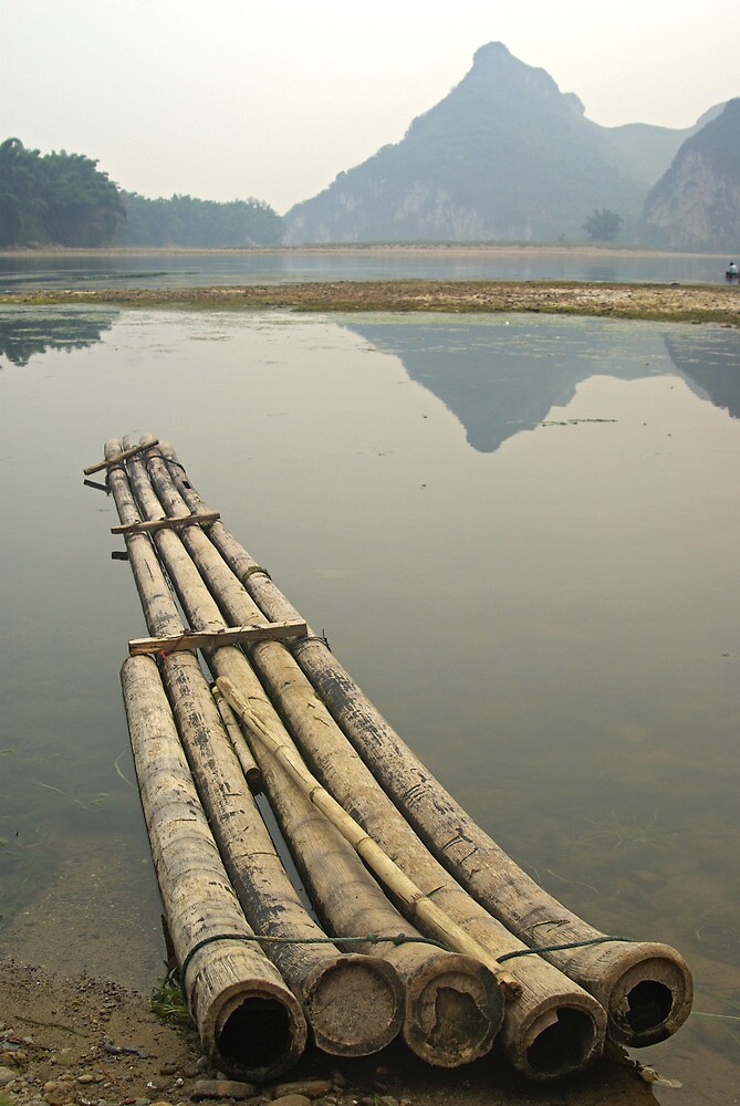 "Drift Away - Raft, Near Yangshuo, China" by AlliD | Redbubble