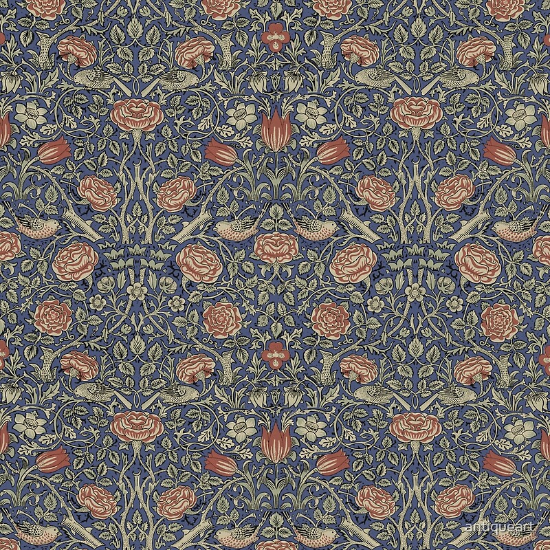 "William Morris Tudor Rose Wallpaper Pattern" by antiqueart | Redbubble