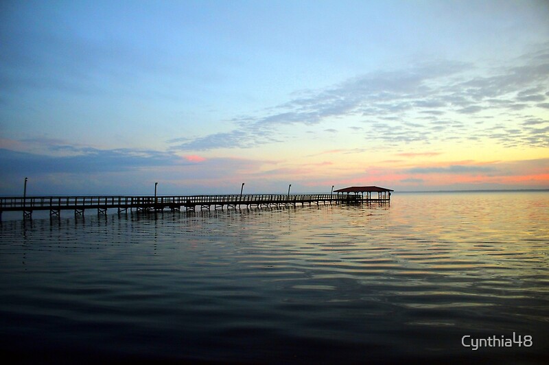 "End Of Pier Sunset" by Cynthia48 | Redbubble