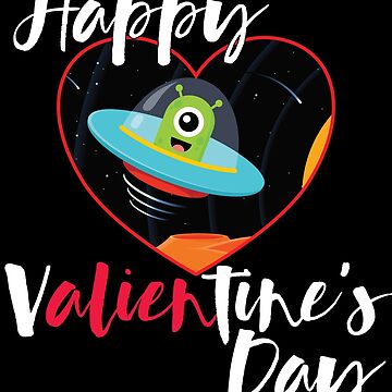 "Alien Valentine's Day Happy Valientine's Cute Martian" Greeting Card ...