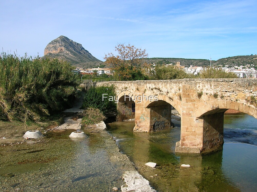 "View to Javea from the 17th Century bridge" by Fay Hughes | Redbubble