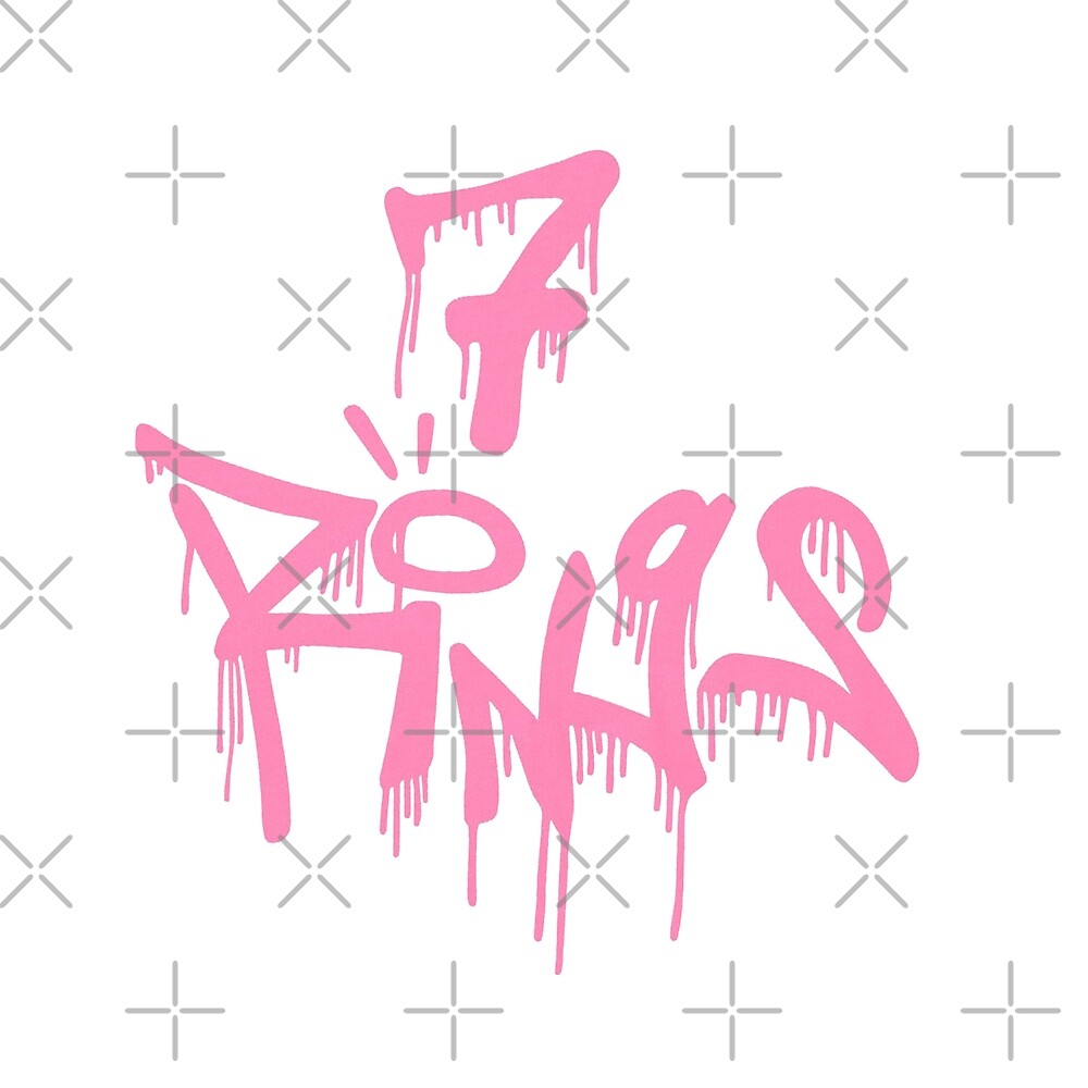 "7 Rings Paint Drip Logo - Pink" by KaiDee | Redbubble