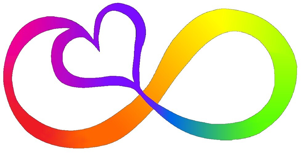 "Neurodiversity symbol with heart" by Bungyheart | Redbubble