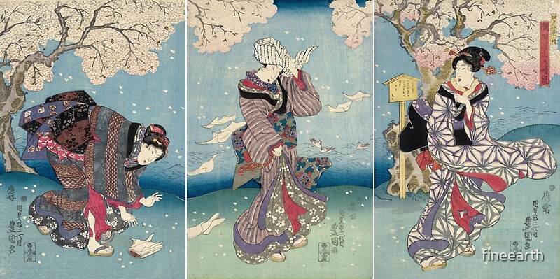 "Stormy day on the Sumida river, Utagawa Kunisada, 1844" by vintage ...