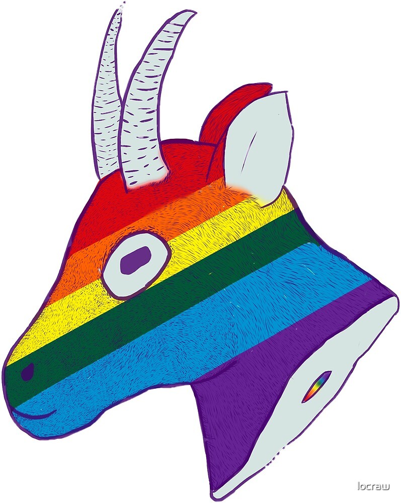 "Gay pride goat " by locraw | Redbubble