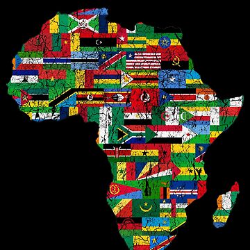 "Vintage Africa Map with Flags " Poster for Sale by vladocar | Redbubble