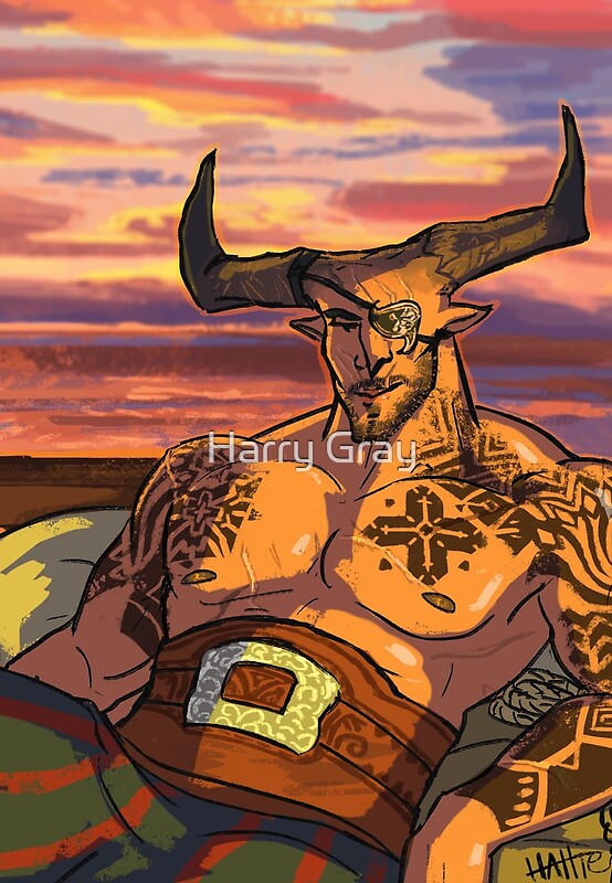 "Pirate Bull" by Harry Grace | Redbubble