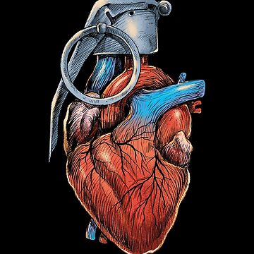 "Heart Grenade" Sticker for Sale by carbine | Redbubble