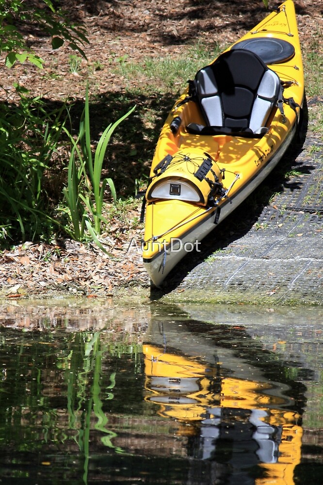 "Yellow Kayak" by AuntDot | Redbubble