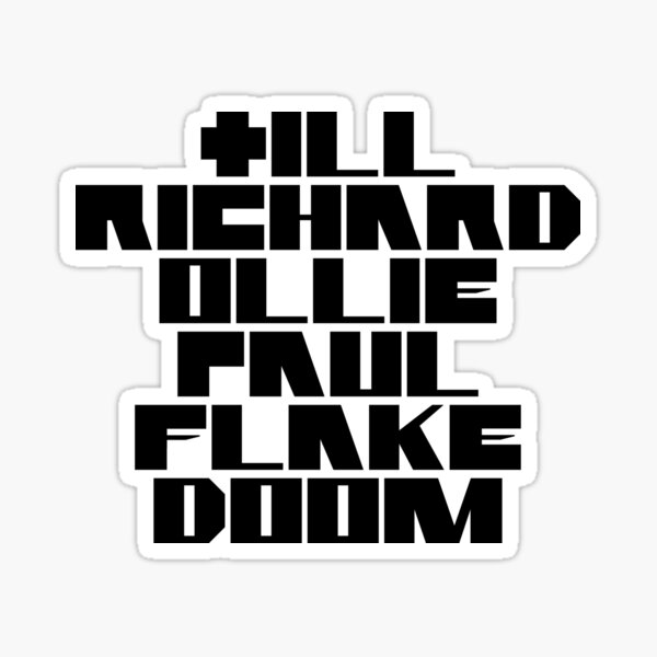 Rammstein Stickers | Redbubble