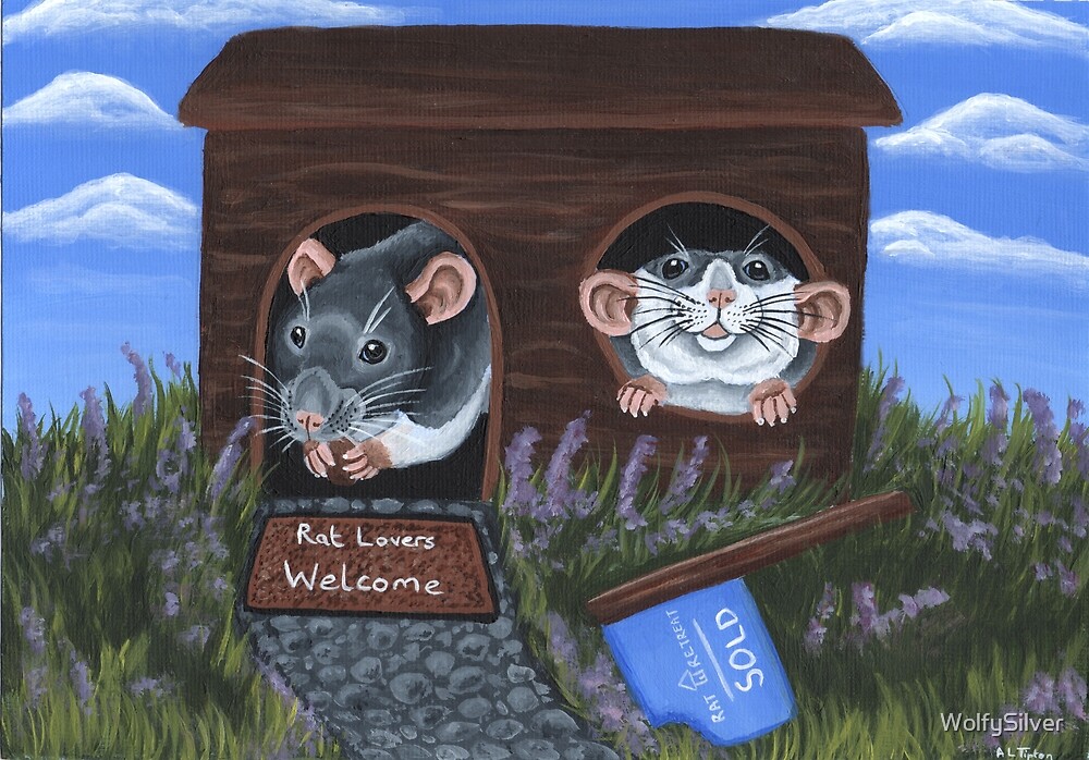 "Rat Lovers Welcome" by WolfySilver | Redbubble