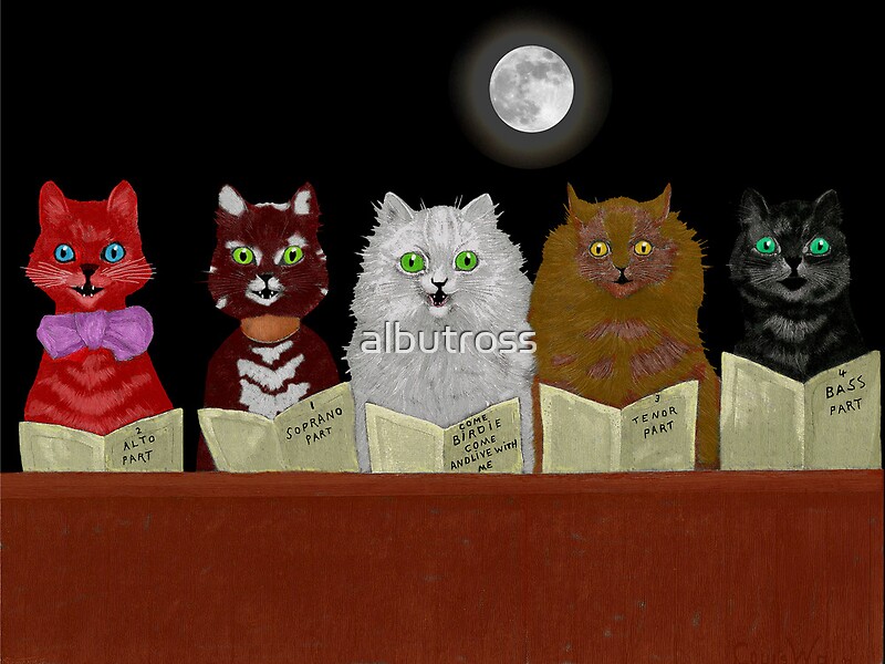 "The Cats Chorus. after Louis Wain." by albutross | Redbubble