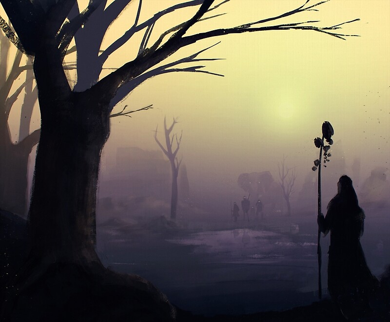 "Wanderers : a post-apocalyptic foggy scene." by jonathankemp | Redbubble