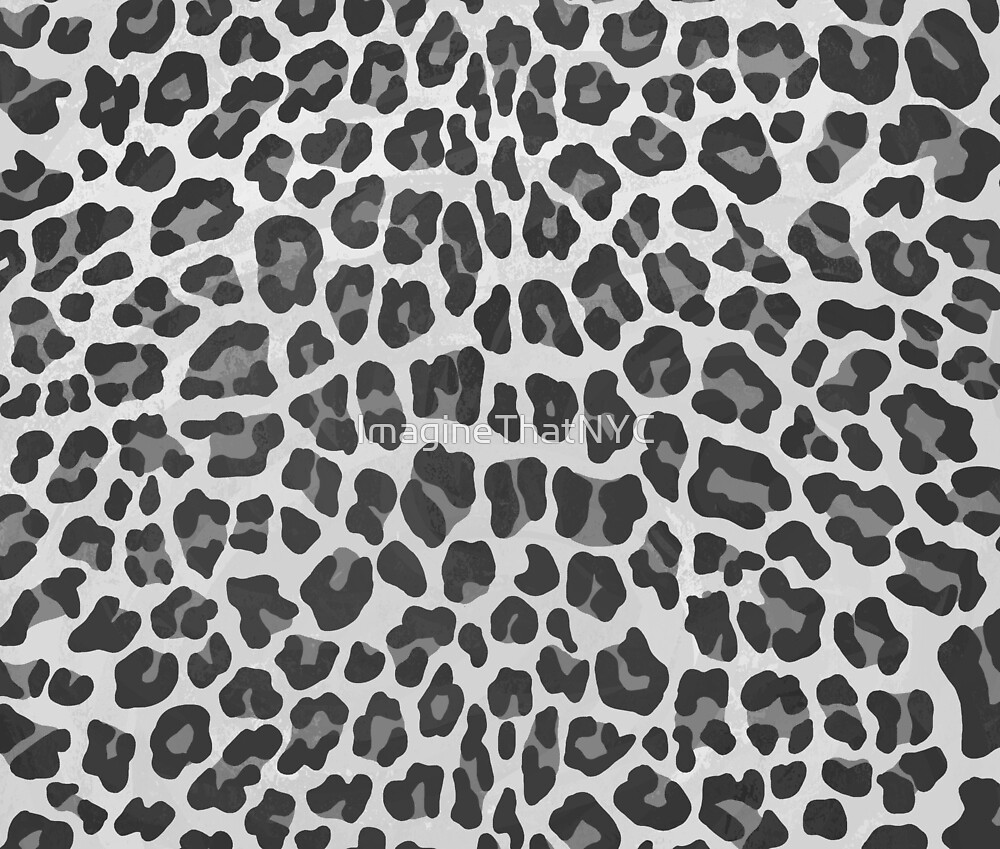 "Leopard Gray and Light Gray Print" by ImagineThatNYC | Redbubble