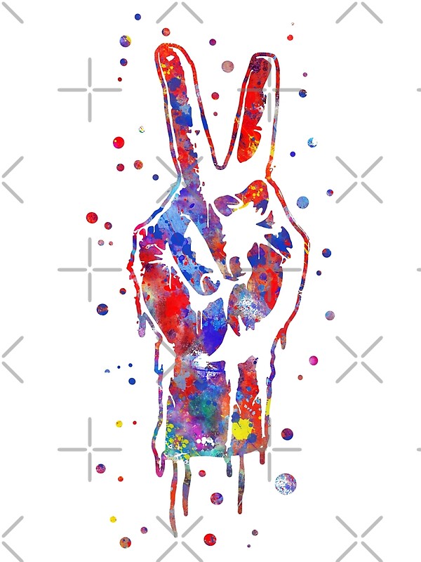 "V sign, peace symbol, peace, ASL sign language" by Rosaliartbook ...