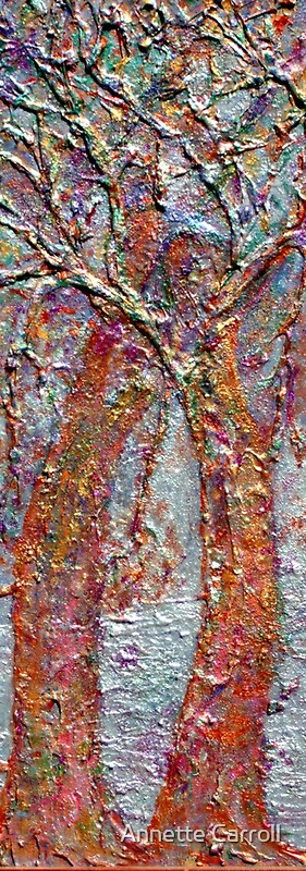 "Dancing Tree Spirits" by Annette Carroll | Redbubble