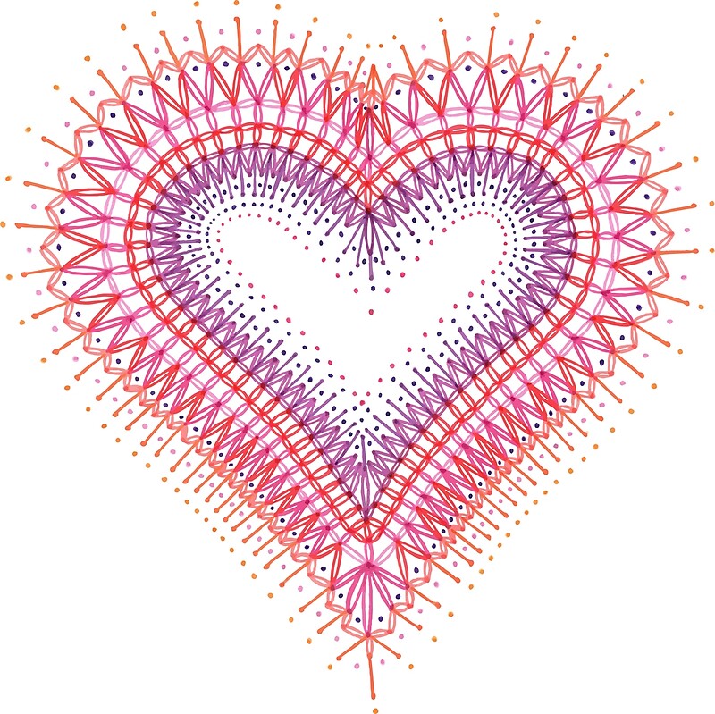 "Heart Stitched" by ArtMarks | Redbubble