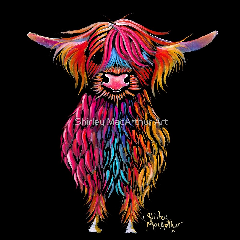 "HiGHLaND CoW PRiNT SCoTTiSH ' WiNSToN ' BY SHiRLeY MacARTHuR" by ...
