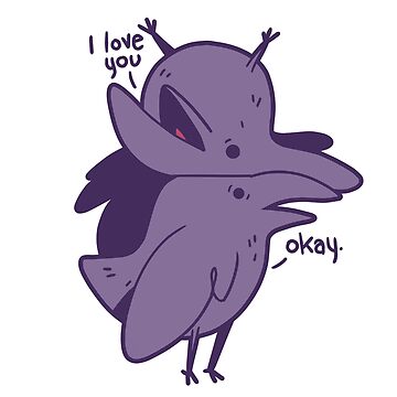 "Fat Derpy Crow Eating a Hamburger" Sticker by AnankeReed | Redbubble