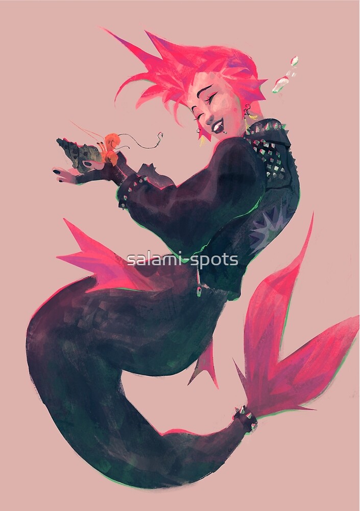 "Punk Mermaid" by salami-spots | Redbubble