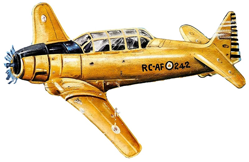 "Yellow Plane Naive Art" by rooosterboy | Redbubble