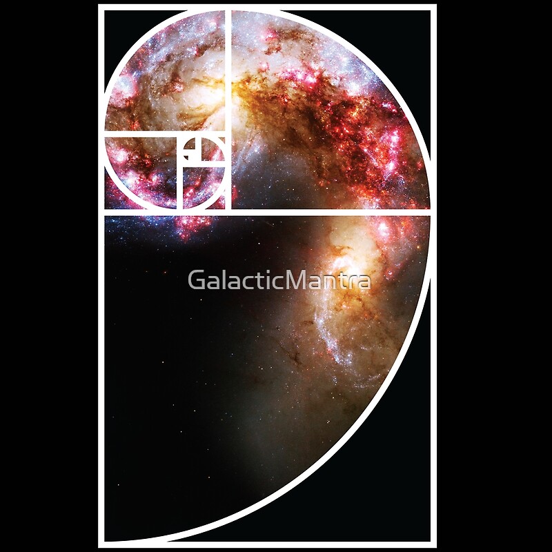 "Fibonacci Spiral Galaxy" by GalacticMantra | Redbubble