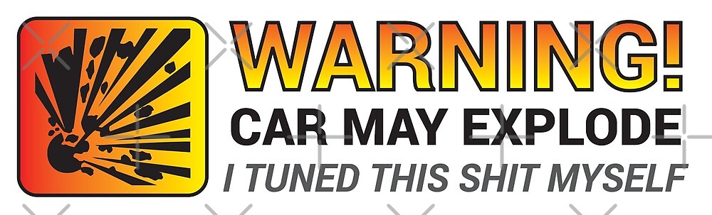"Warning Car May Explode Tune JDM Slap" by MikeKunak | Redbubble