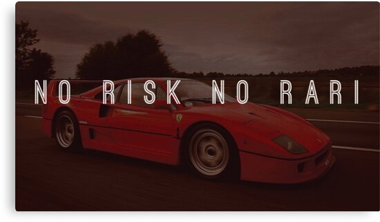 "No risk no rari f40" Canvas Prints by aleripo | Redbubble