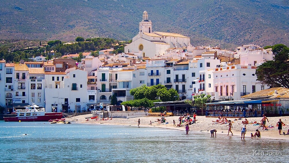 "Beach, Cadaques, Spain." by Ken Jones | Redbubble