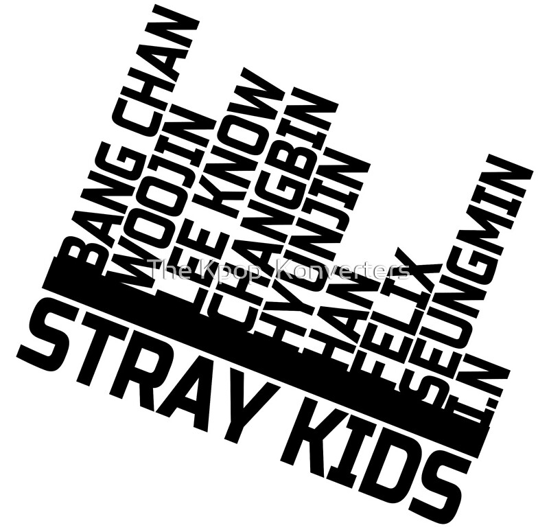 "Stray Kids member name design" by The Kpop Konverters | Redbubble
