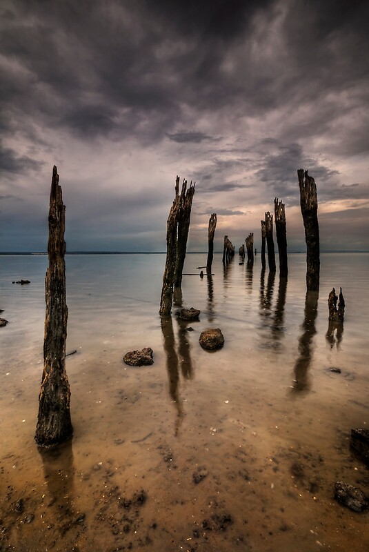 "Westernport Pillars" by Robert Mullner | Redbubble