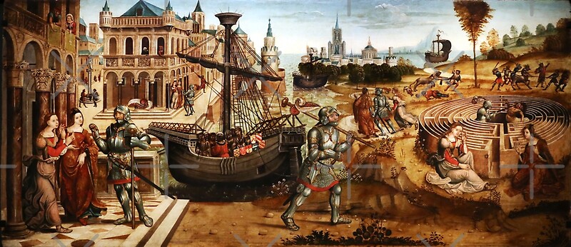 "THESEUS, MINOTAUR AND LABYRINTH" by BulganLumini | Redbubble