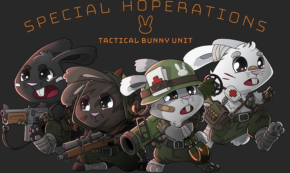 "Special Hoperations: Tactical Bunny Rabbit Squad" by hiwez | Redbubble