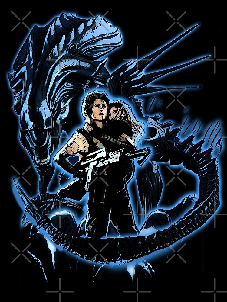 "Ripley vs Alien Queen" by American Artist | Redbubble