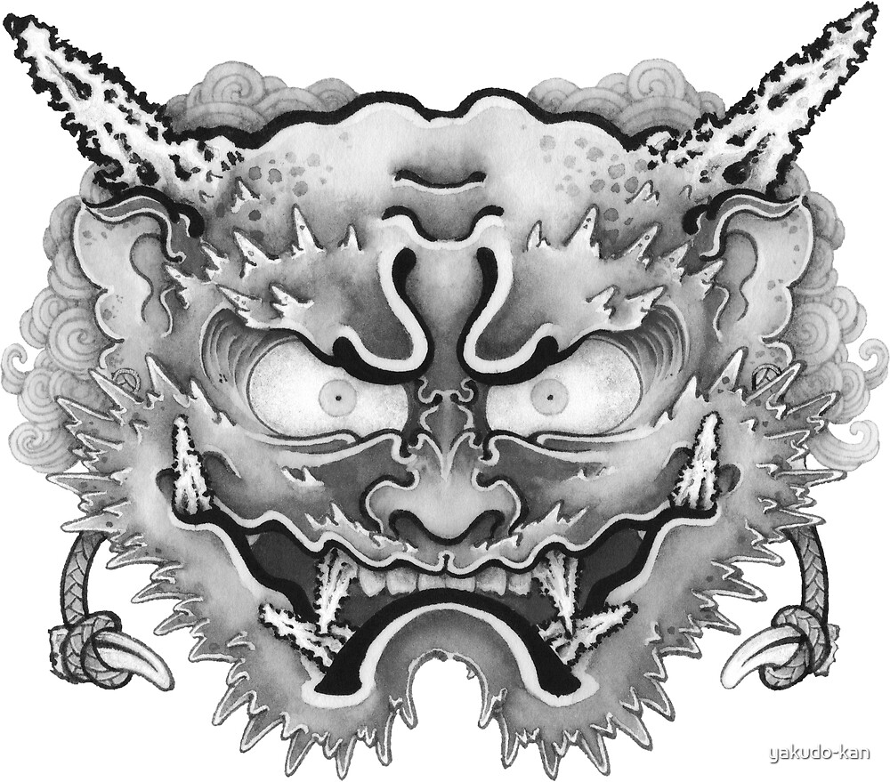 "SETSUBUN DEMON UKIYO-E Style BK" by yakudo-kan | Redbubble