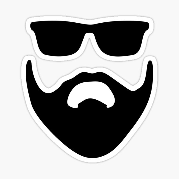 Beard Silhouette Stickers | Redbubble