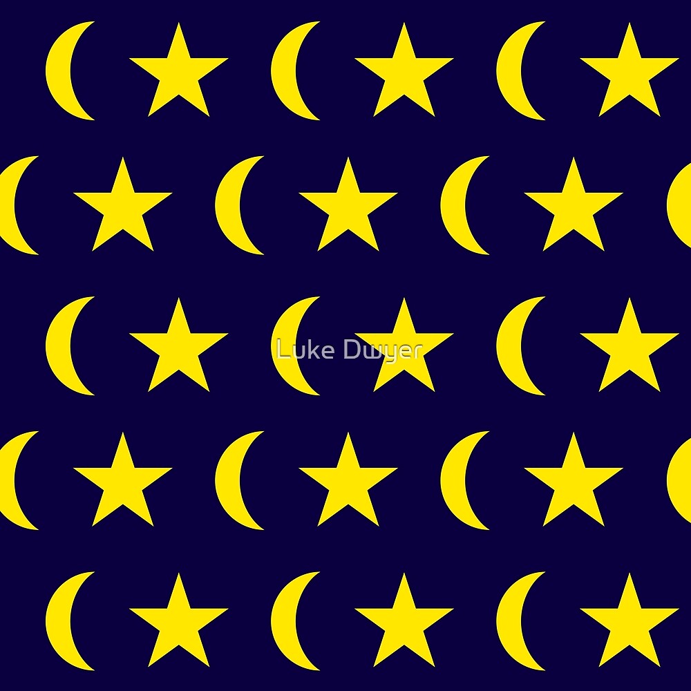 "Stars and moons wizard witch night sky magic pattern" by ...