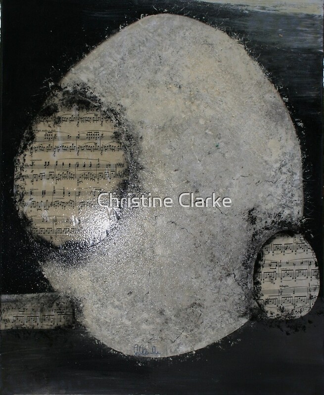 "Oval Shapes with Collage" by Christine Clarke | Redbubble