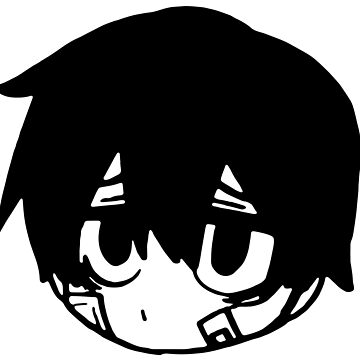 "Black and White Hooni" Sticker for Sale by donutsen | Redbubble