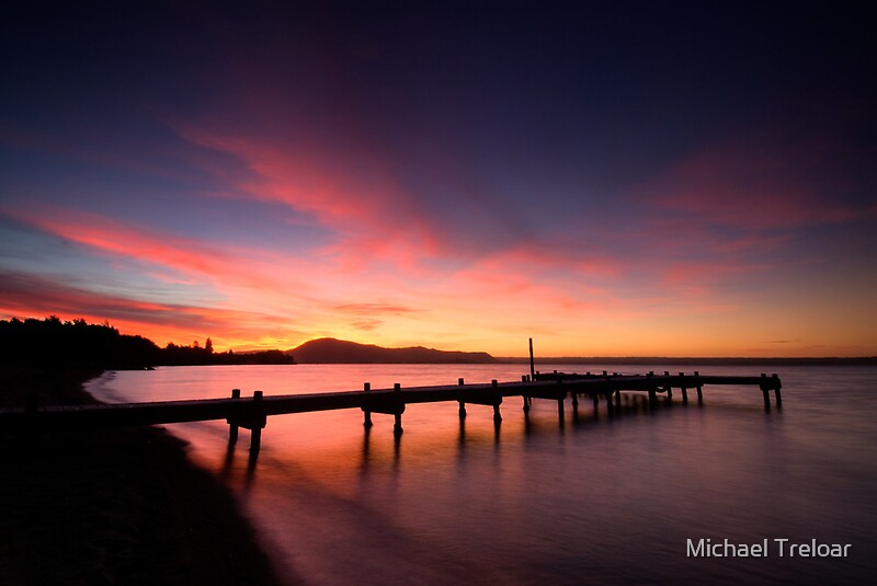 "Lake Rotorua Sunset" by Michael Treloar | Redbubble