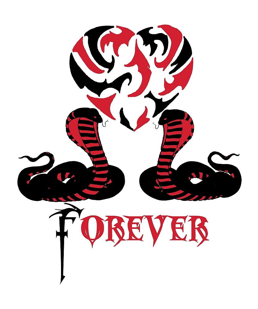 "Forever (Red and Black Cobra Heart)" by NatalieRose7575 | Redbubble