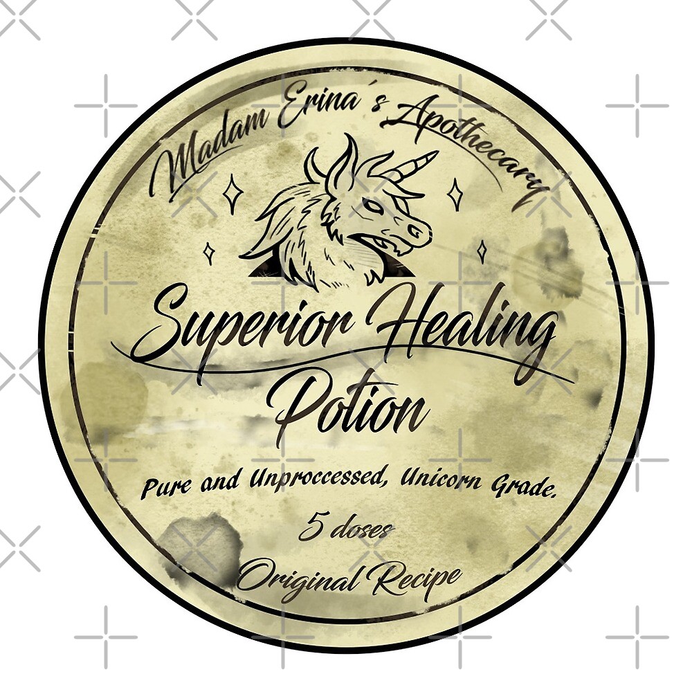 "Potion Bottle Label: Healing Potion" by KrypticDee | Redbubble