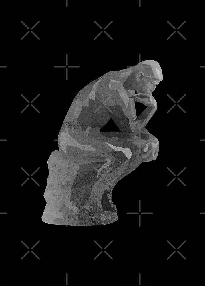 "The Thinker(Le Penseur). Low Poly Illustration." by Sonof-Deair ...