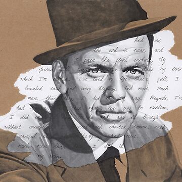 "Frank Sinatra My Way Drawing" Canvas Print for Sale by sarahas | Redbubble