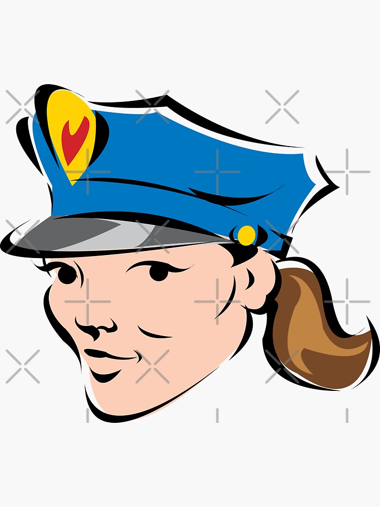 "Female Police Officer" Sticker by SamuelMolina | Redbubble