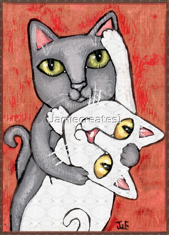 "Kitty Cat Tango " by Jamiecreates1 | Redbubble