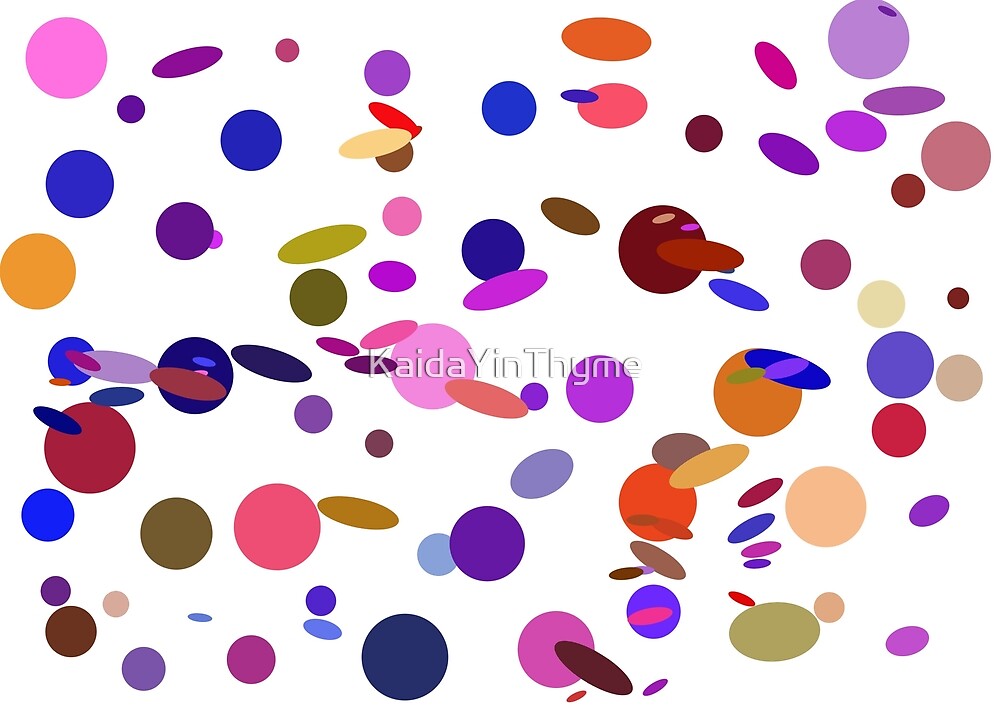 "Fun Dots on White" by KaidaYinThyme | Redbubble